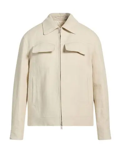 LARDINI Linen Harrington Jacket - Beige