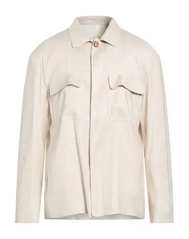 LARDINI Jacket Size Linen, Viscose, Elastane - Beige