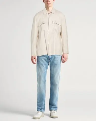 LARDINI Jacket Size Linen, Viscose, Elastane - Beige