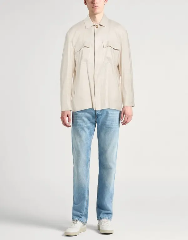 LARDINI Jacket Size Linen, Viscose, Elastane - Beige