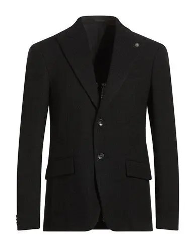 OFFICINA36 Blazer Size Virgin Wool, Polyester, Cotton - Black