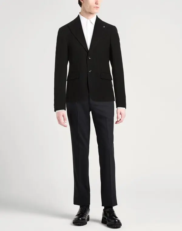 OFFICINA36 Blazer Size Virgin Wool, Polyester, Cotton