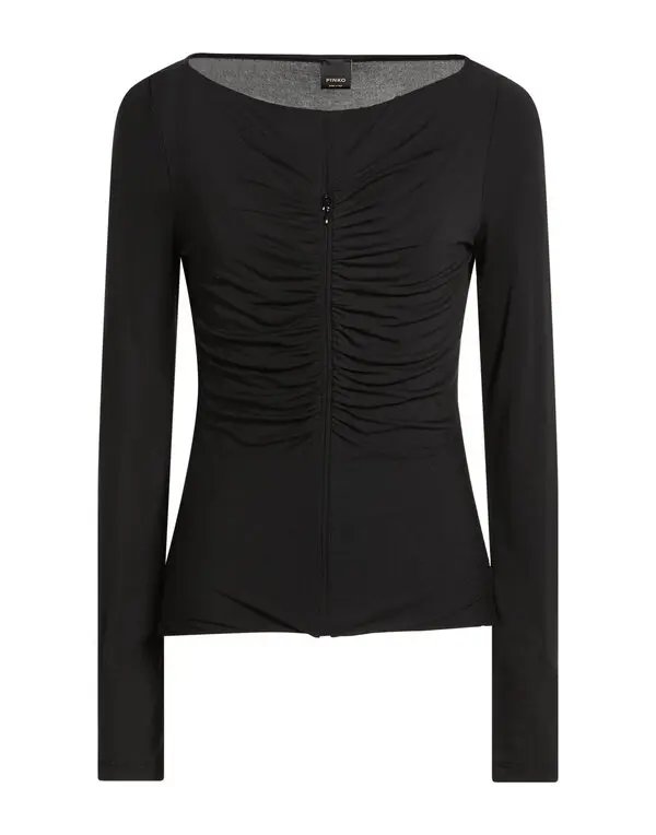 Pinko Modal Stretch Boatneck Long Sleeve Top