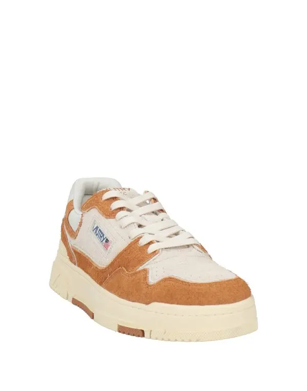 AUTRY Sneakers In Leather And Textile Fibers - Camel