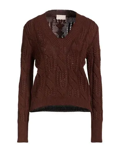 DRUMOHR Cotton Cable-knit V-neck Sweater