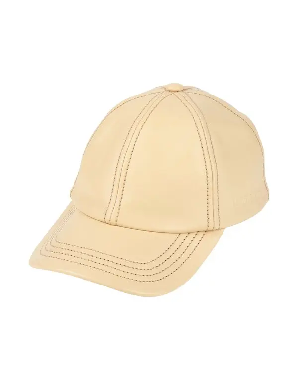 Jacquemus Leather Baseball Cap - Beige