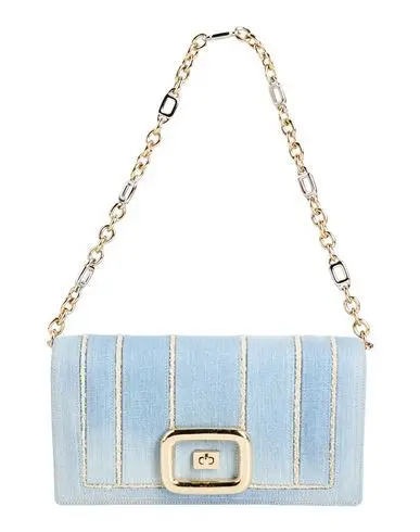 ROGER VIVIER Textile Shoulder Bag - Blue