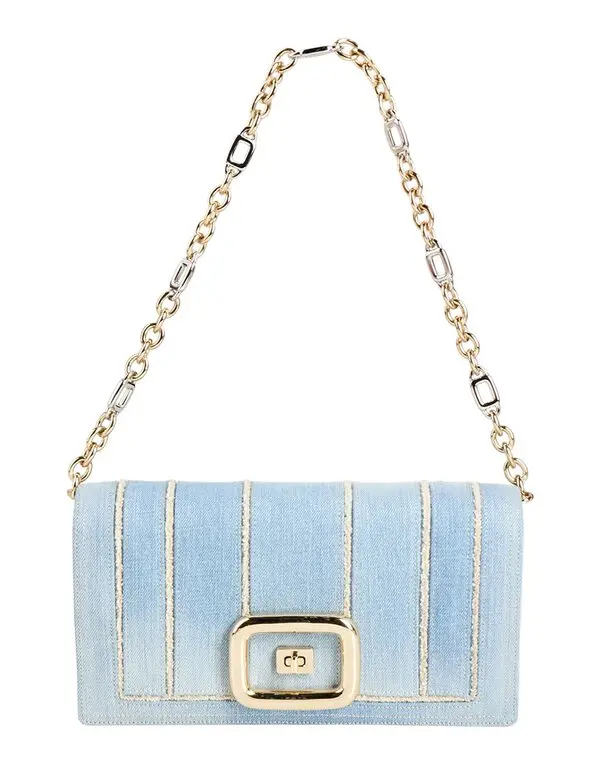 ROGER VIVIER Denim Shoulder Bag With Appliqu