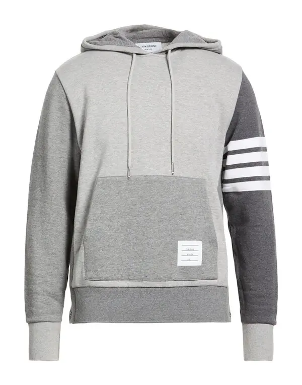 Thom Browne Light Cotton Hoodie With Multicolor Details