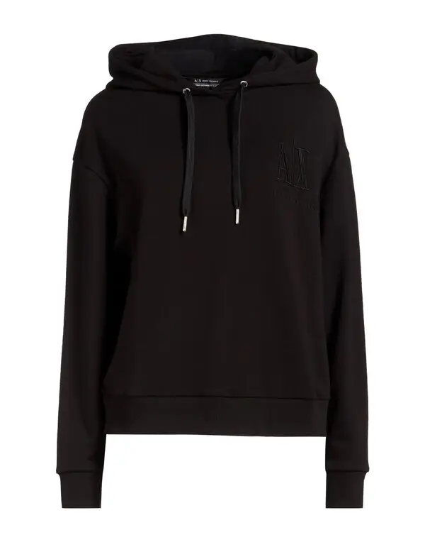 Armani Exchange Cotton-blend Lightweight Knit Sweatshirt - Black