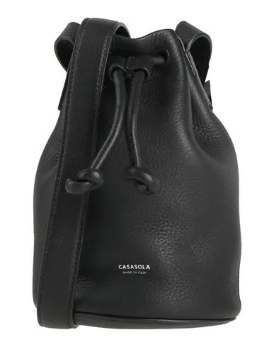 CASASOLA Calfskin Bucket Bag - Black