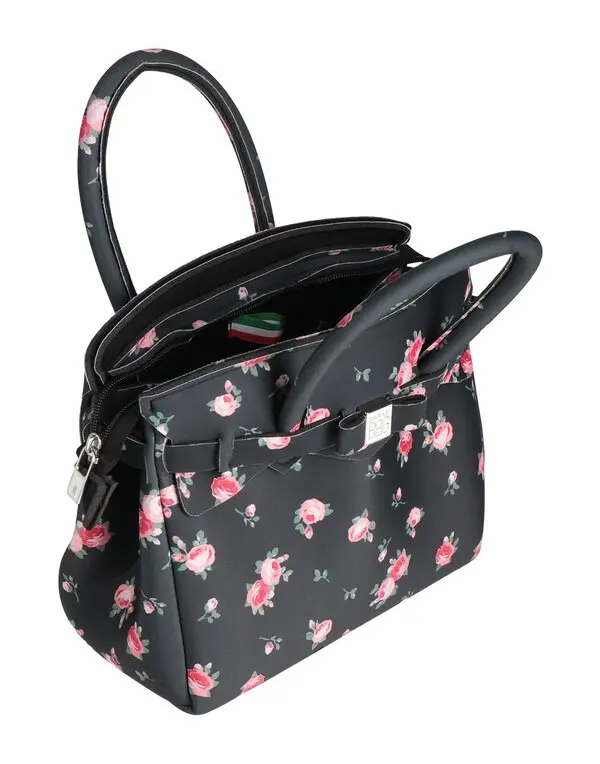Save My Bag Floral-print Scuba Tote - Grey
