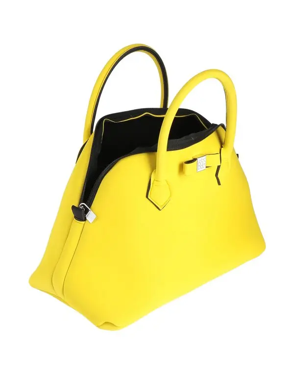 Save My Bag Velvet Scuba Handbag - Yellow