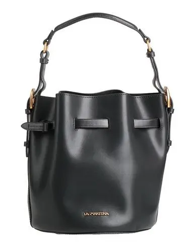 LA MARTINA Brisa Leather Bucket Bag - Black