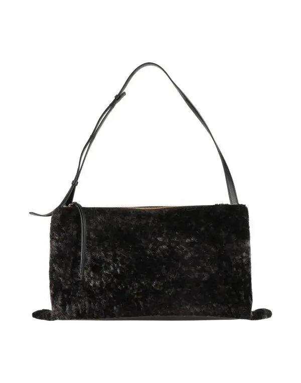 JIL SANDER Lambswool And Cow Leather Shoulder Bag