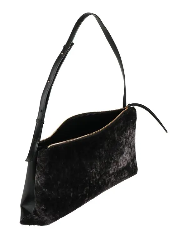 JIL SANDER Lambswool And Cow Leather Shoulder Bag