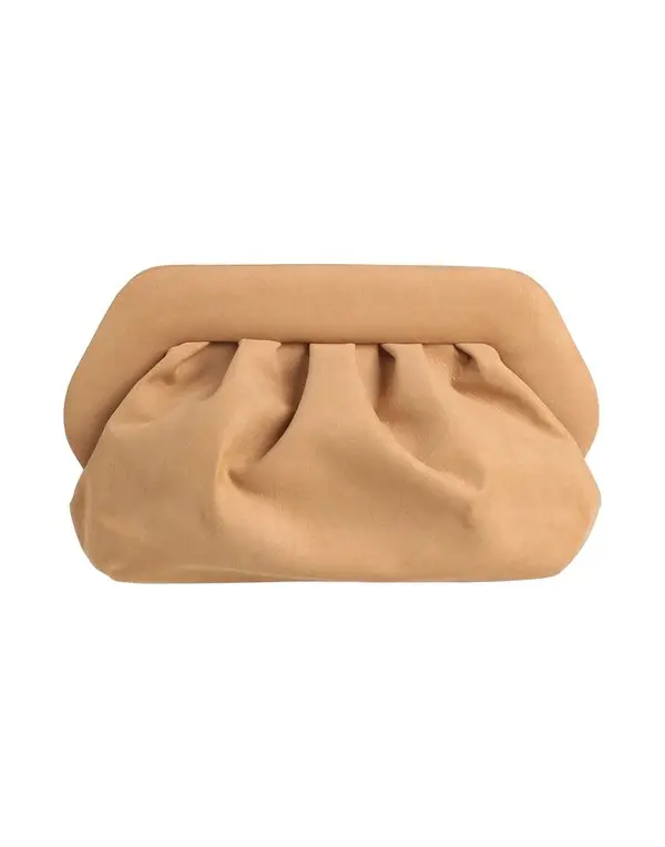 THEMOIRE Clutch In Brushed Synthetic Material - Camel