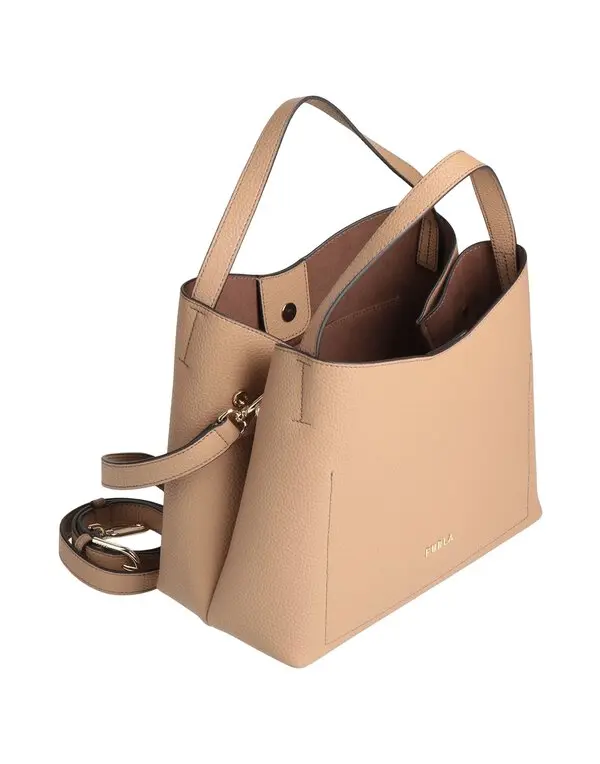Furla Calfskin Tote Handbag - Beige