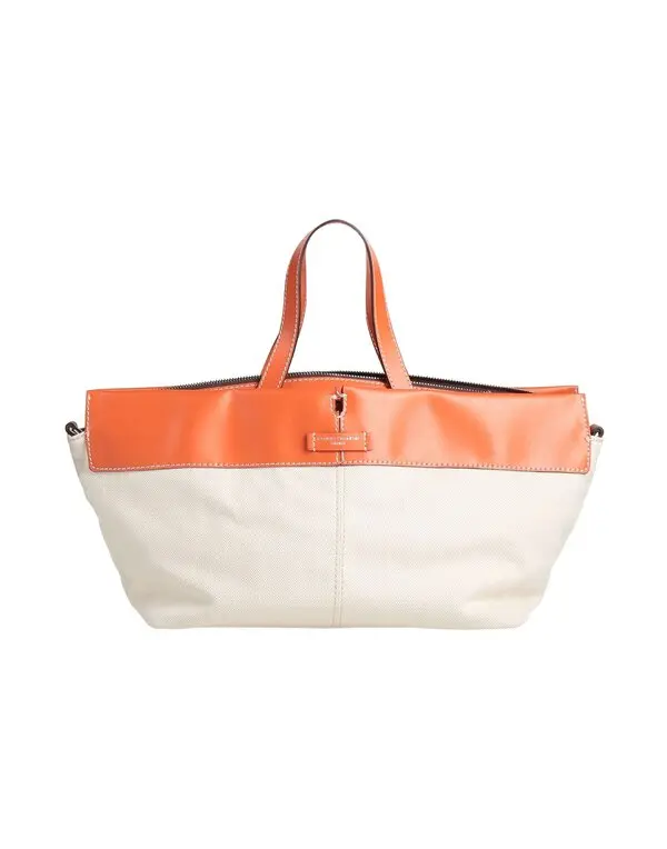 GIANNI CHIARINI Leather And Canvas Shopper Bag