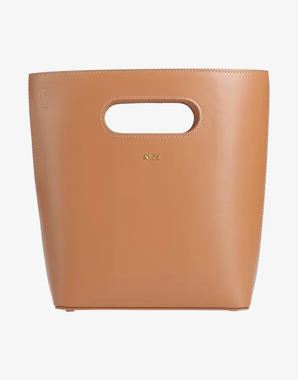 N°21 Leather Bucket Bag - Beige