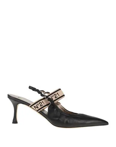 N°21 Leather Slingback Pumps - Black