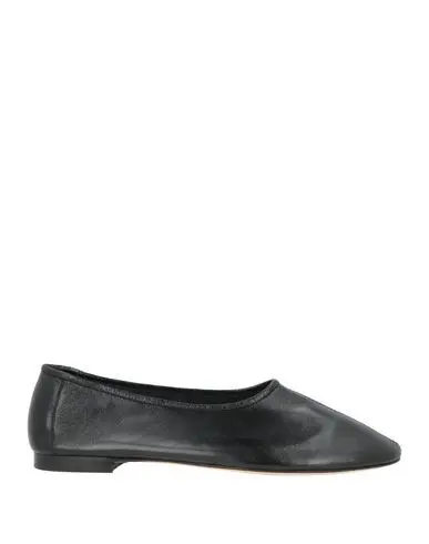 By Far Leather Ballet Flats - Black
