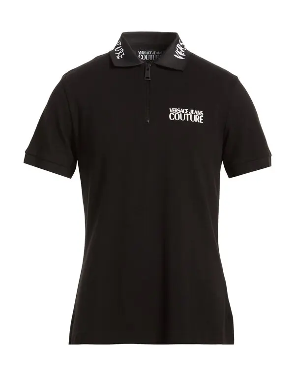 Versace Polo Shirt Size Cotton - Black