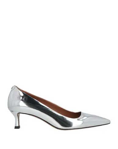 Maje Leather Pumps - Silver