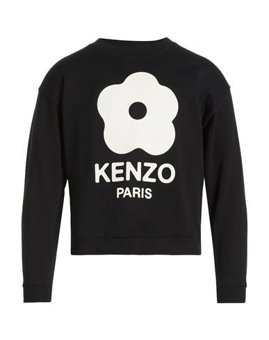 Kenzo Cotton Sweatshirt With Graphic Print - Black