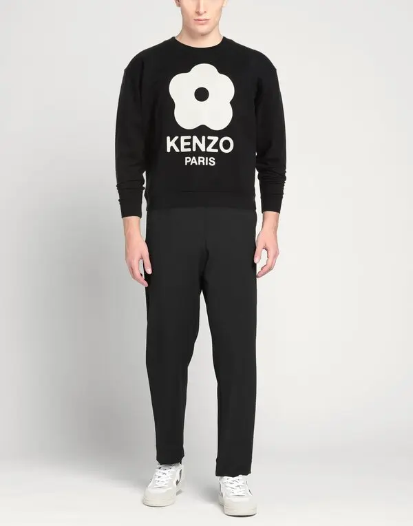 Kenzo Cotton Sweatshirt With Graphic Print - Black