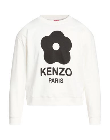 Kenzo Cotton Sweatshirt With Graphic Print - White