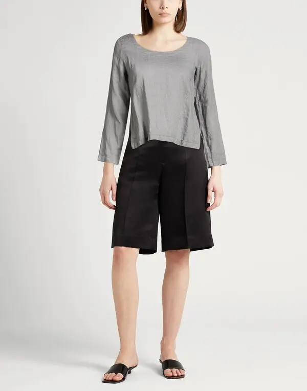 Crossley Linen Crewneck Long Sleeve Top