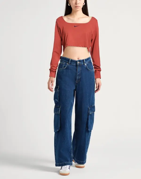 Nike T-shirt In Cotton, Polyester, And Elastane - Brown