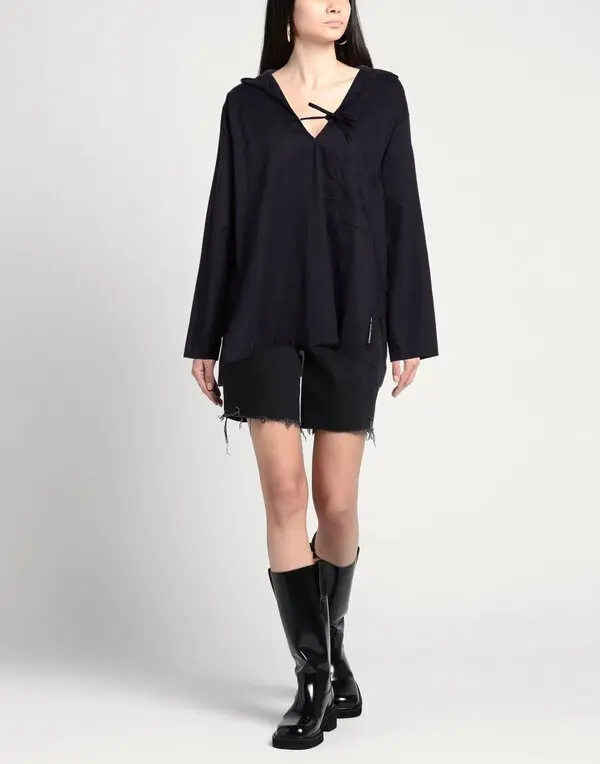 Y'S YOHJI YAMAMOTO Twill Top With Embroidered Logo