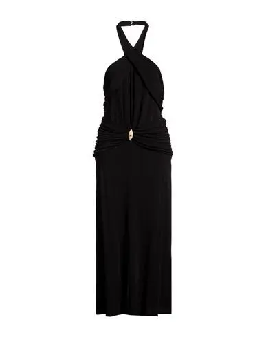 Elisabetta Franchi Midi Dress With Appliqués - Black