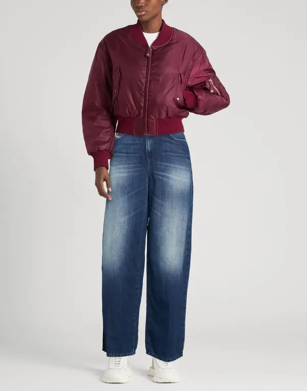 DIESEL® Wide-leg Cotton And Linen Blend Jeans - Blue