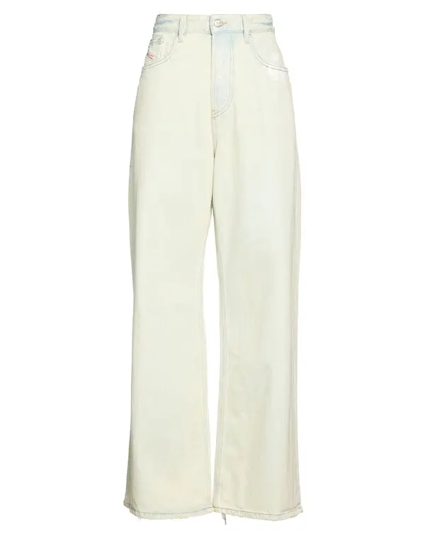 DIESEL® Wide-leg Jeans With Fringed Hem