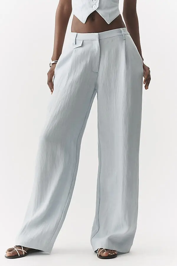 Bardot Geordy Hipster Wide-leg Pants - Soft Blue
