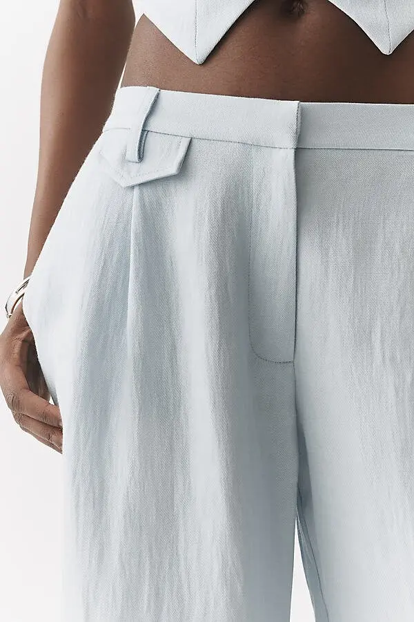 Bardot Geordy Hipster Wide-leg Pants - Soft Blue