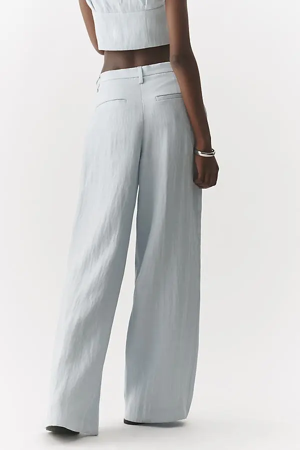 Bardot Geordy Hipster Wide-leg Pants - Soft Blue