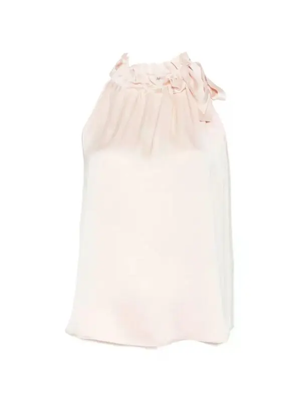 Peserico Ruffled-neck Tie-fastening Top