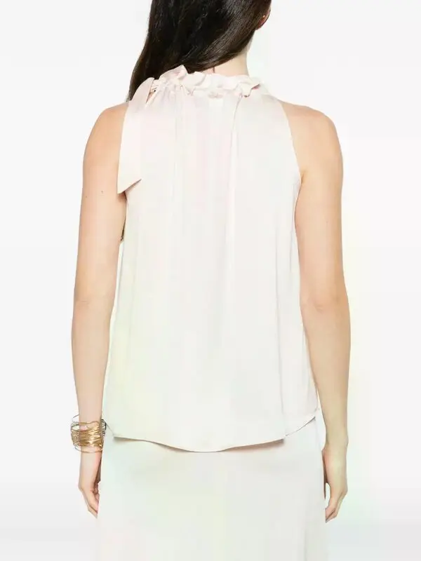 Peserico Ruffled-neck Tie-fastening Top