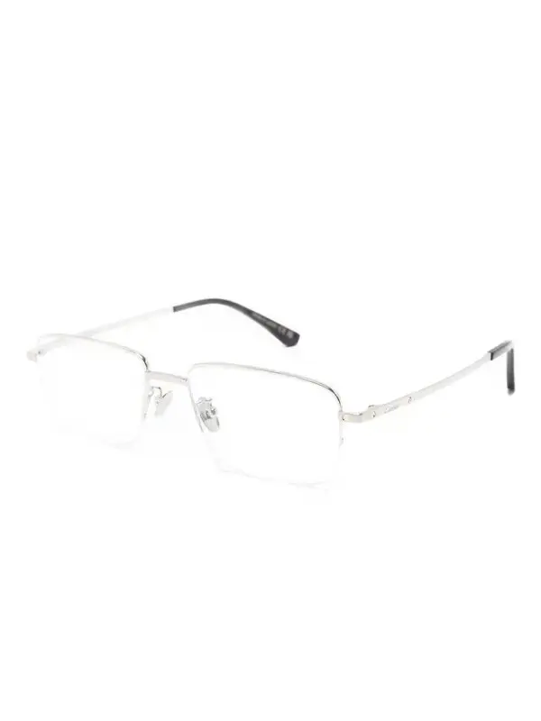 Cartier Rectangle-frame Eyeglasses - Silver