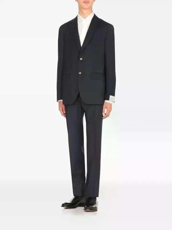 Caruso Wool Suit - Black