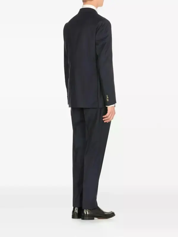 Caruso Wool Suit - Black