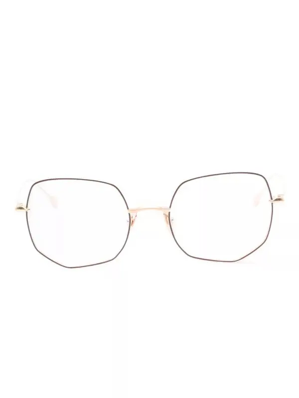 Dita Marea Octagon Frame Glasses - Brown