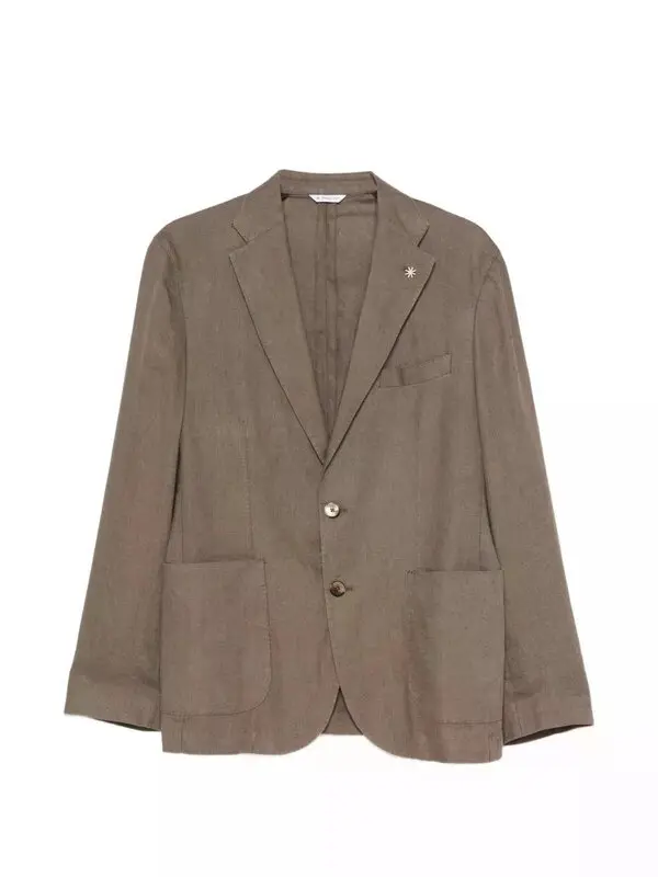 MANUEL RITZ Single-breasted Patch-pocket Suit - Brown