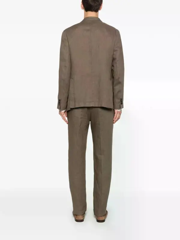 MANUEL RITZ Single-breasted Patch-pocket Suit - Brown