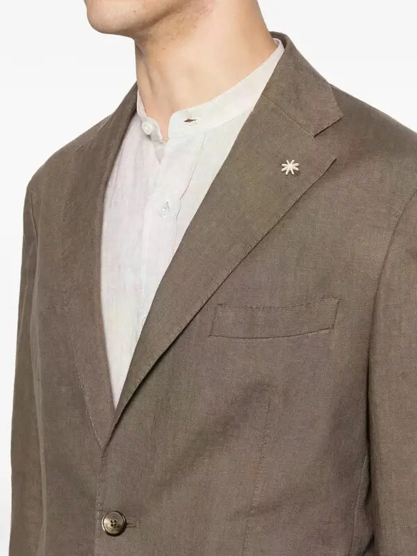 MANUEL RITZ Single-breasted Patch-pocket Suit - Brown