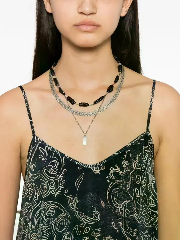 R13 Medallion-print Midi Dress - Black